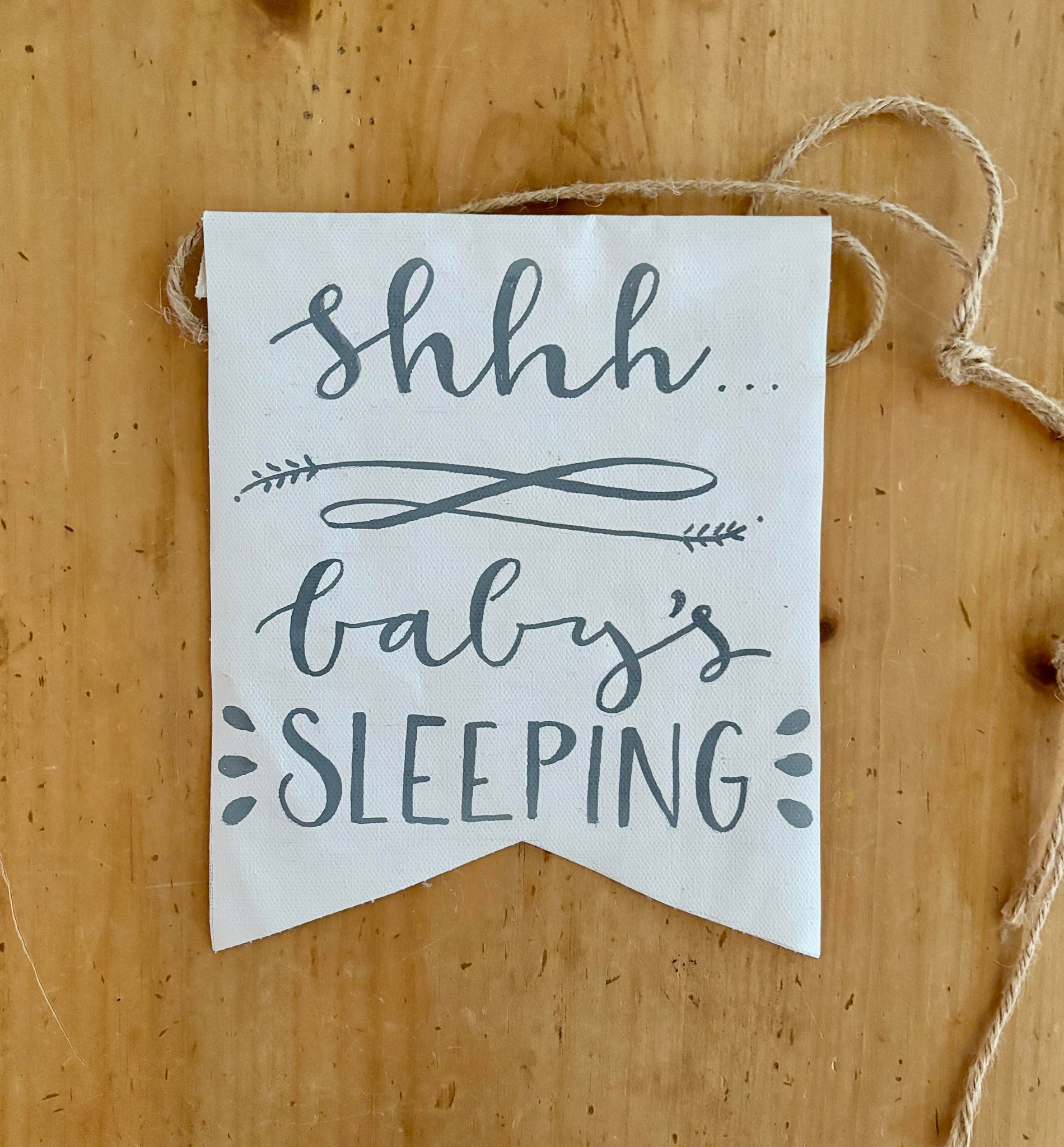 "Baby's Sleeping" Door Sign – Back Porch Studios